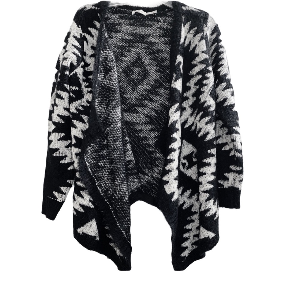 Blu Pepper Oversized Aztec Heavy Cardigan Sweater - Gem